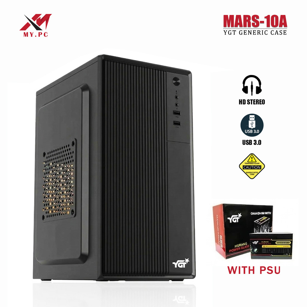 MY.PC | YGT Mars 10A PC Case with 800W PSU Bundle | Micro ATX/ITX ...