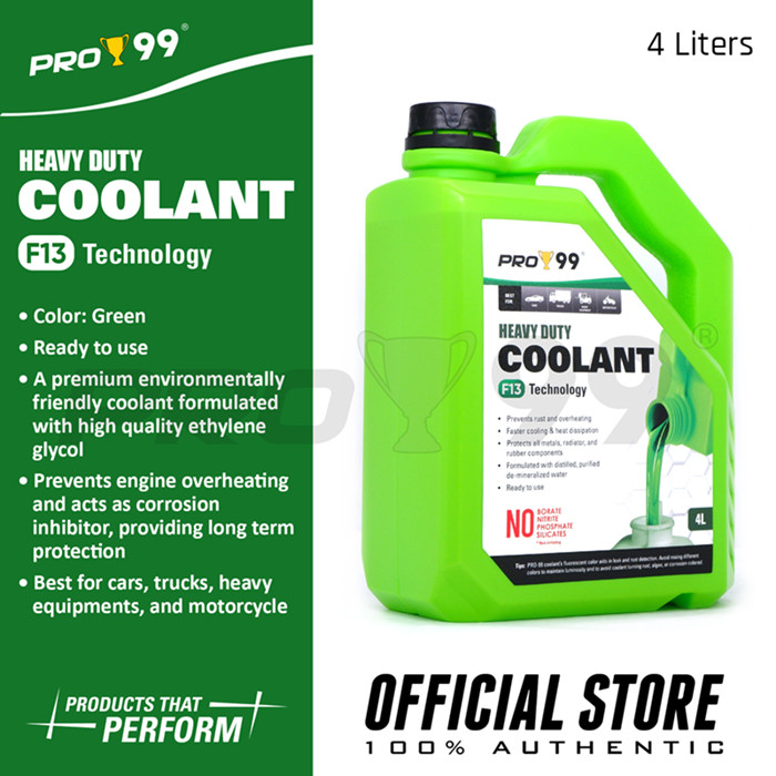 PRO99 Heavy Duty OAT Coolant, Ready To Use, Green, F13 Technology, 4 ...