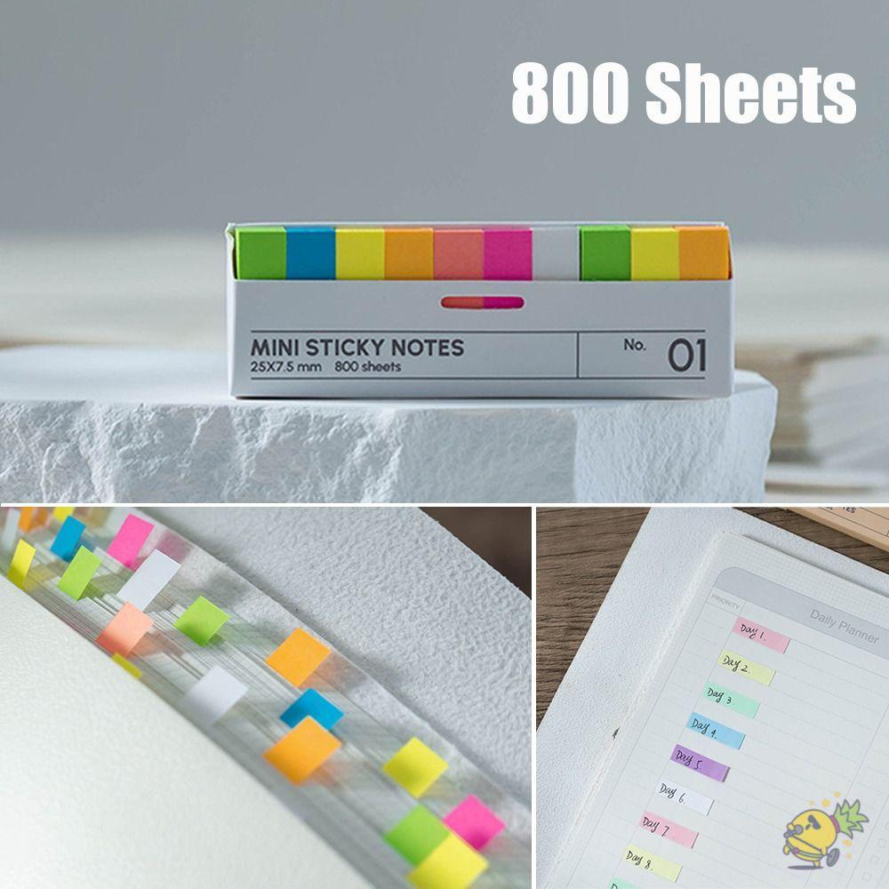 WXDX.TH Sticky Notes, 800 Sheets Page Marking Fluorescence Index Labels ...