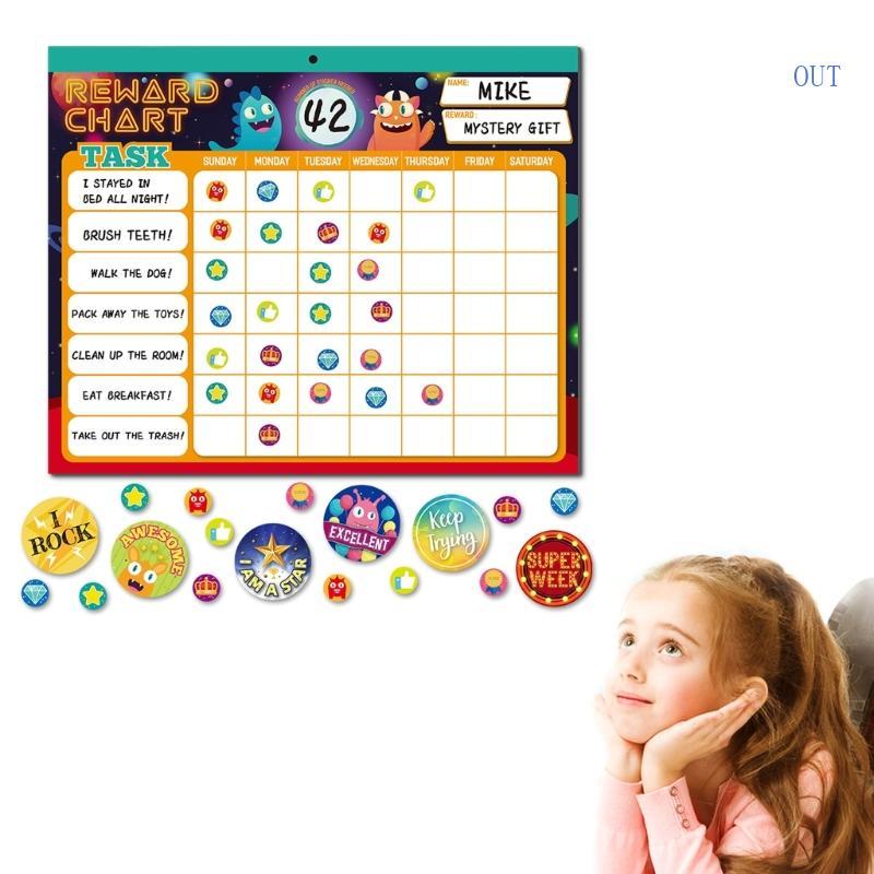 OUT Behavior Reward Chart with 26 Chore Charts for Kids 2328 Stickers ...