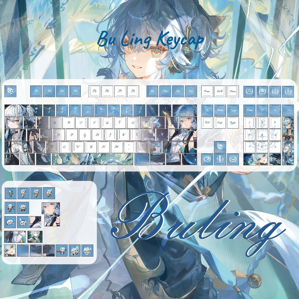 Wuthering Waves Keycaps Cherry Profile 120 Keys PBT Mechanical Keycap ...