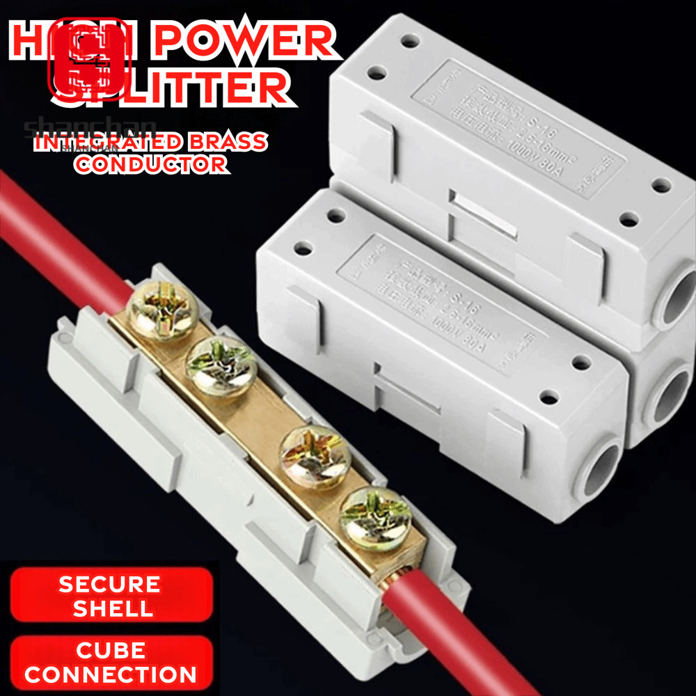 SHANCHAN High Power Splitter, Reusable Brass Quick Terminal Block ...