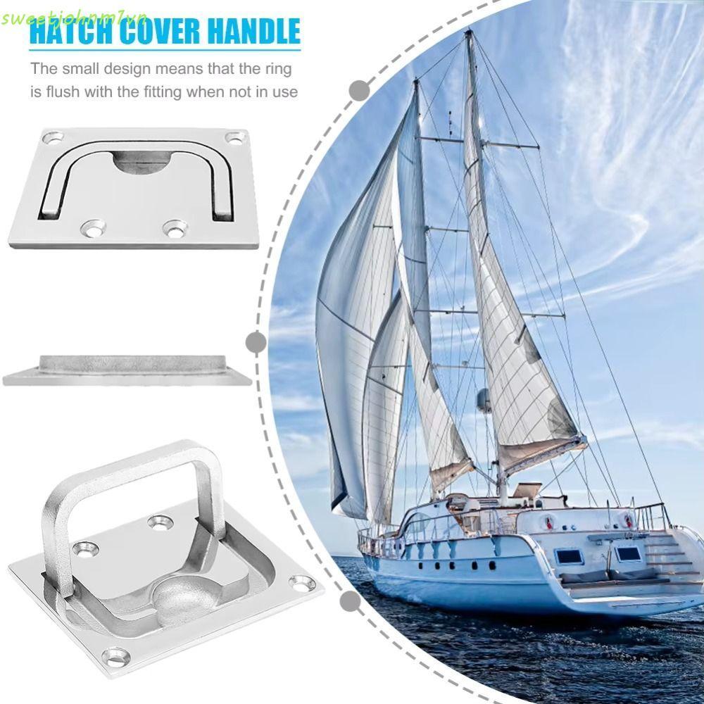 SWEETFASHION Stainless Steel Pull Ring, 316 Stainless Steel Square ...