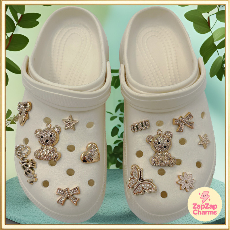 Luxury Clogs Charms Set | Cute & Trendy Shoe Charms with Crystal ...
