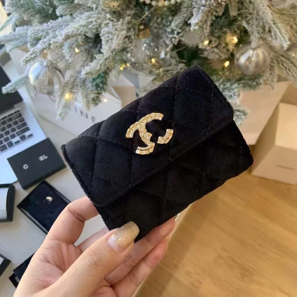 Christmas Gift Diamond Velvet Card Bag New Exquisite Change Bag Card ...