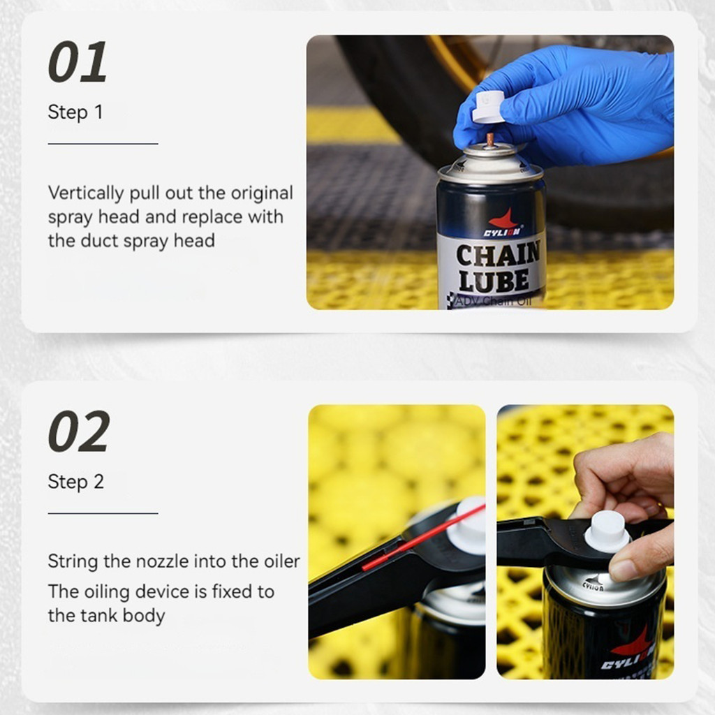 Motorcycle Chain Lube Applicator Lubricant Straw Holder Positioner ...