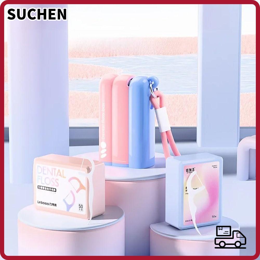 SUCHENPH Automatic Pop Floss Box, PP Dustproof Floss Box, Durable Mini ...