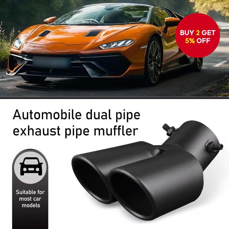 Universal double exhaust tips colorful Muffler exhaust stainless Dual ...