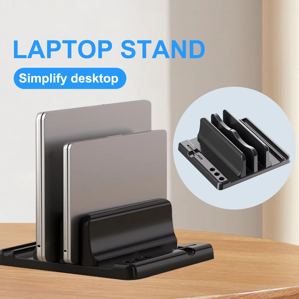 Vertical Laptop Stand Thickness Adjustable Tablet Phone Desktop Laptop ...