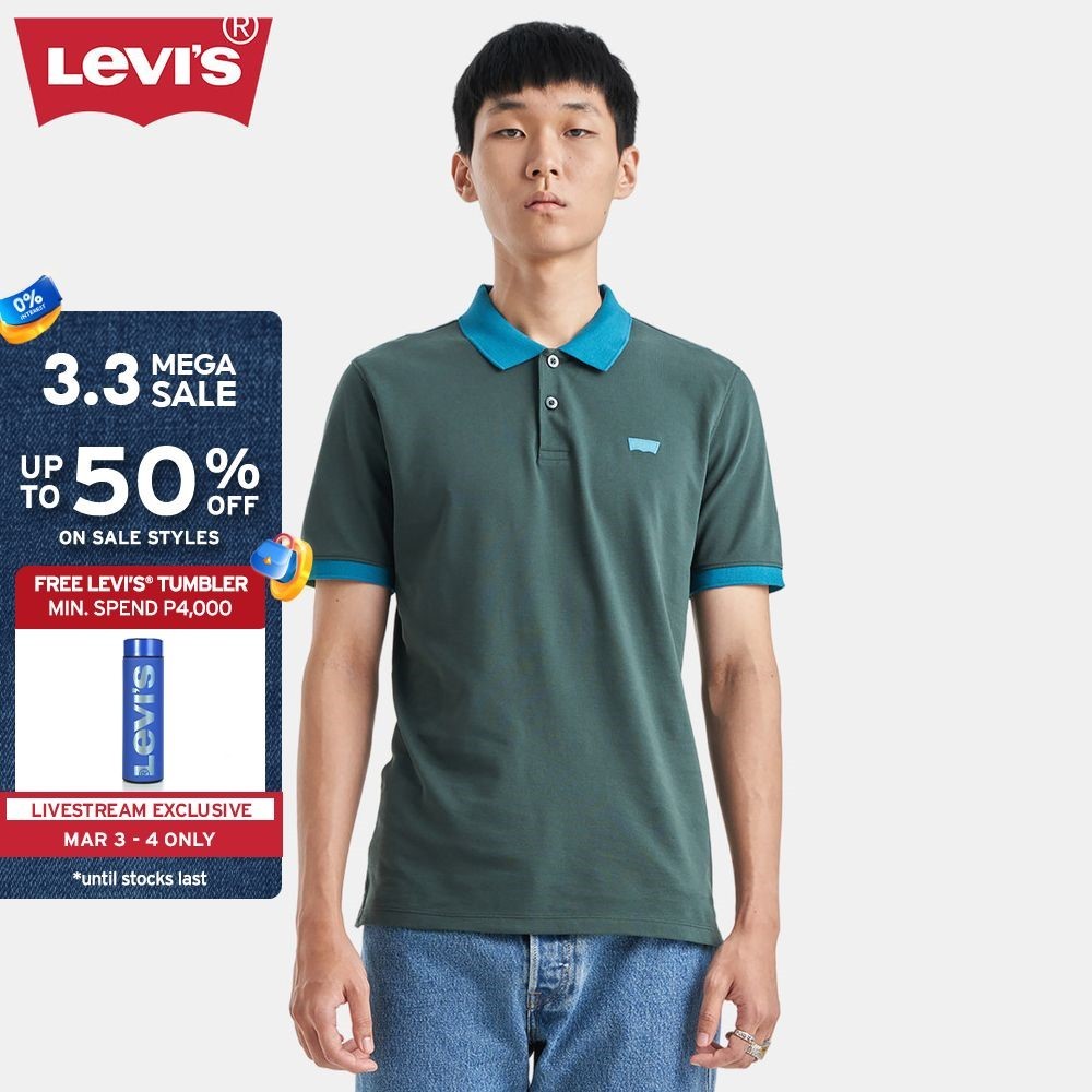 Levi's® Men’s Slim Housemark Polo Shirt A4842-0026 | Shopee Philippines