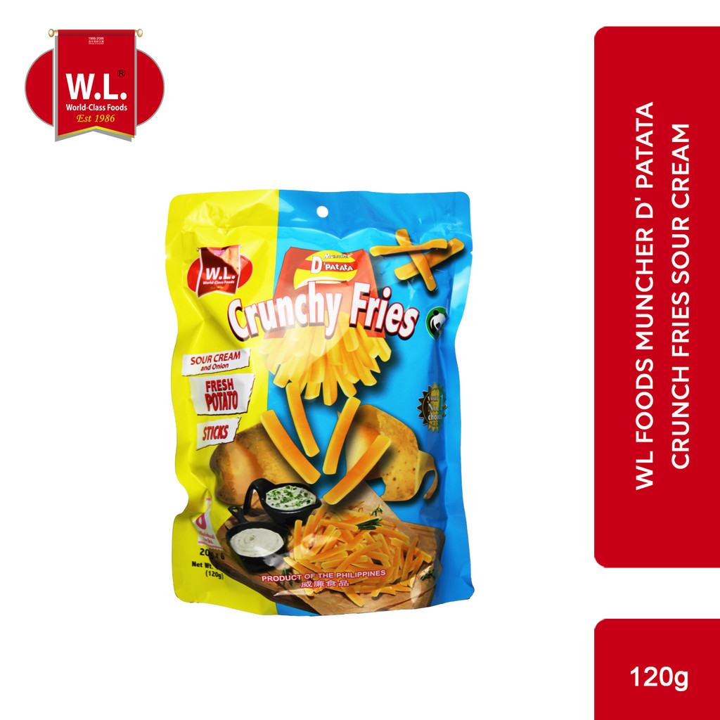 WL FOODS MUNCHER D' PATATA CRUNCH FRIES SOUR CREAM 120g | Shopee ...