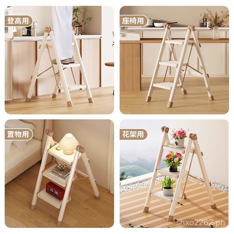Thickened Three-Step Ladder Dual-Use Indoor Climbing Ladder Household ...