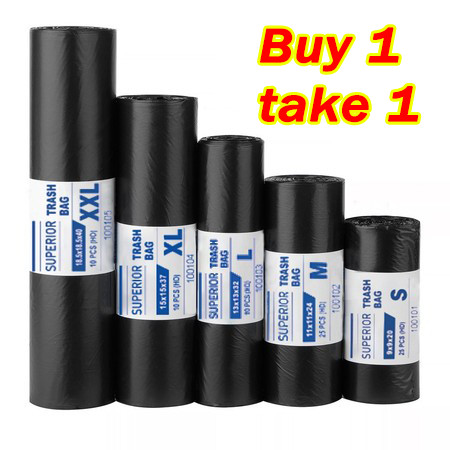 100pcs Makapal Garbage Bag Extra Strong Thick Trash Bags XXL Size Heavy ...