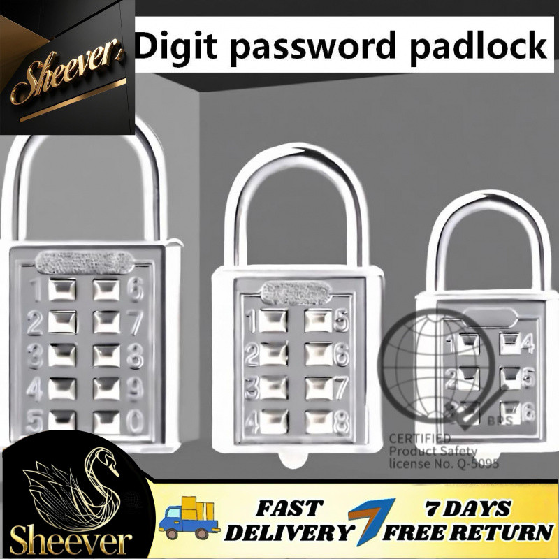 DIGITAL PADLOCK 30MM 35MM 40MM Waterproof Rust - Proof Mini Keyless ...