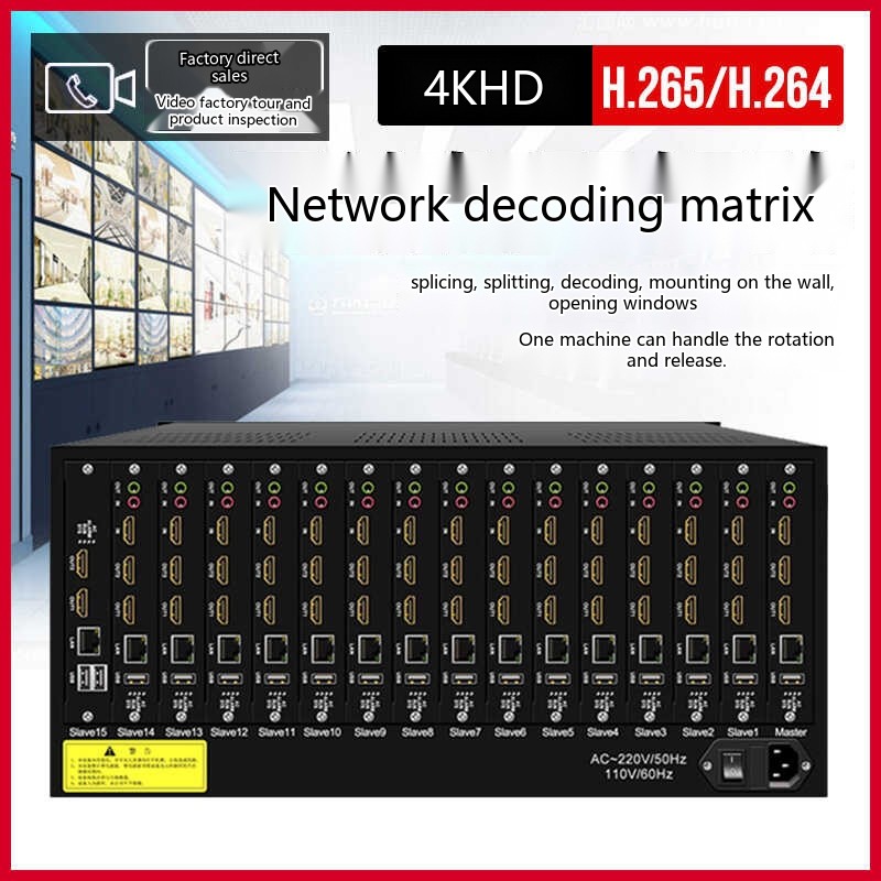 4K Network Decoding H265 Surveillance Decoder Digital HD HDMI Hybrid ...