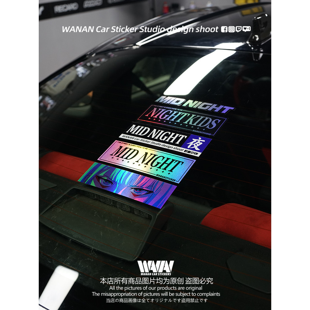 Wang Wan Car Stickers Unique jdm Style Car Rear Windshield Window Pre ...