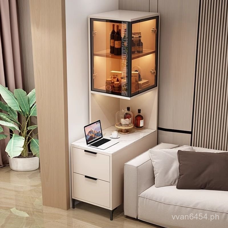 Side Storage Sofa Luxury Side Table Sofa Cabinet Rock Modern Light ...