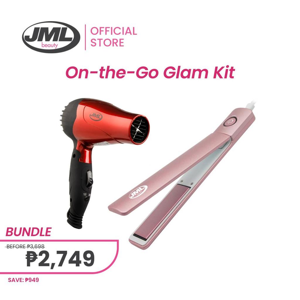 JML On-the-Go Glam Kit ( Ultraslim Hair Straightener+Travel Pro Hair ...