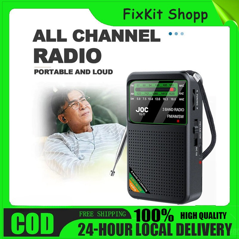 Full Band Radio Electric Type-C Rechargeable FM/AM/SW Radio Outdoor ...