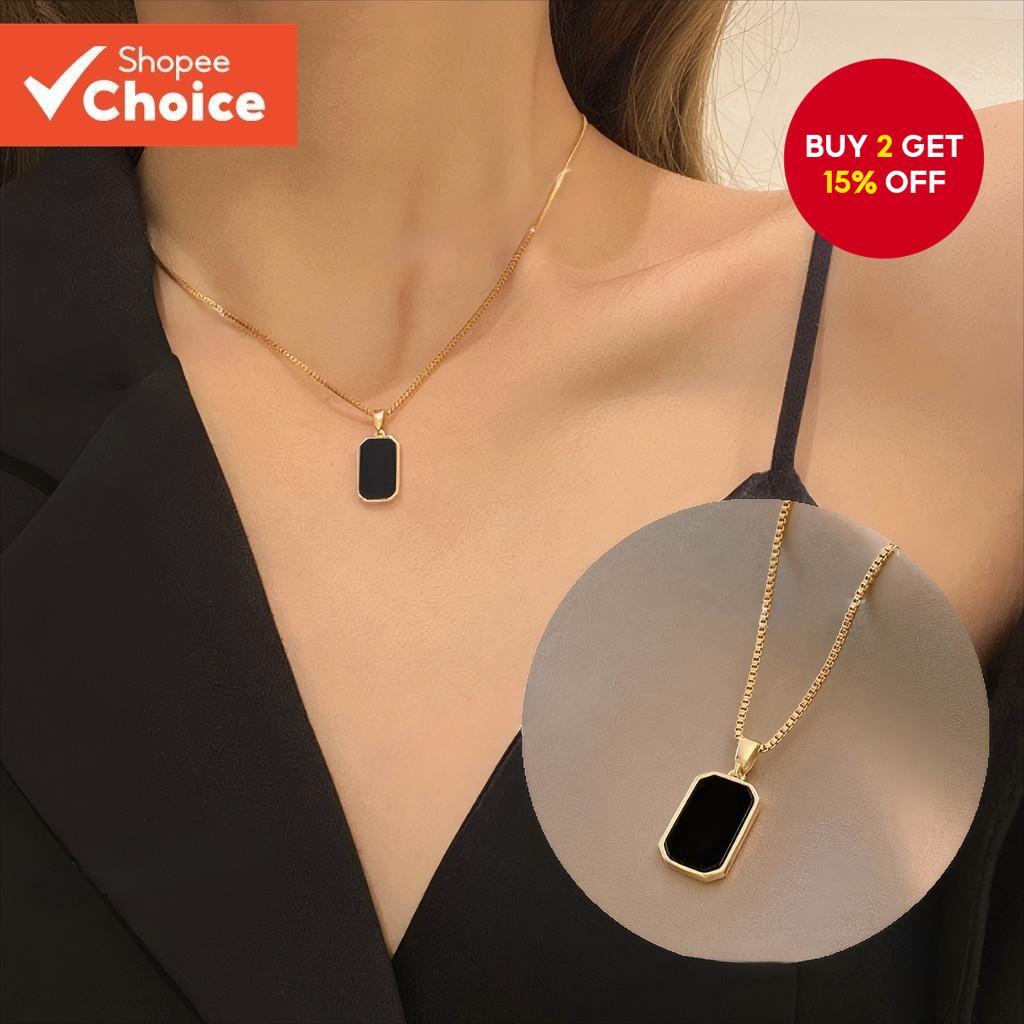 Trendy Stainless Steel Necklace Creative Drip Oil Pendant Korean ...