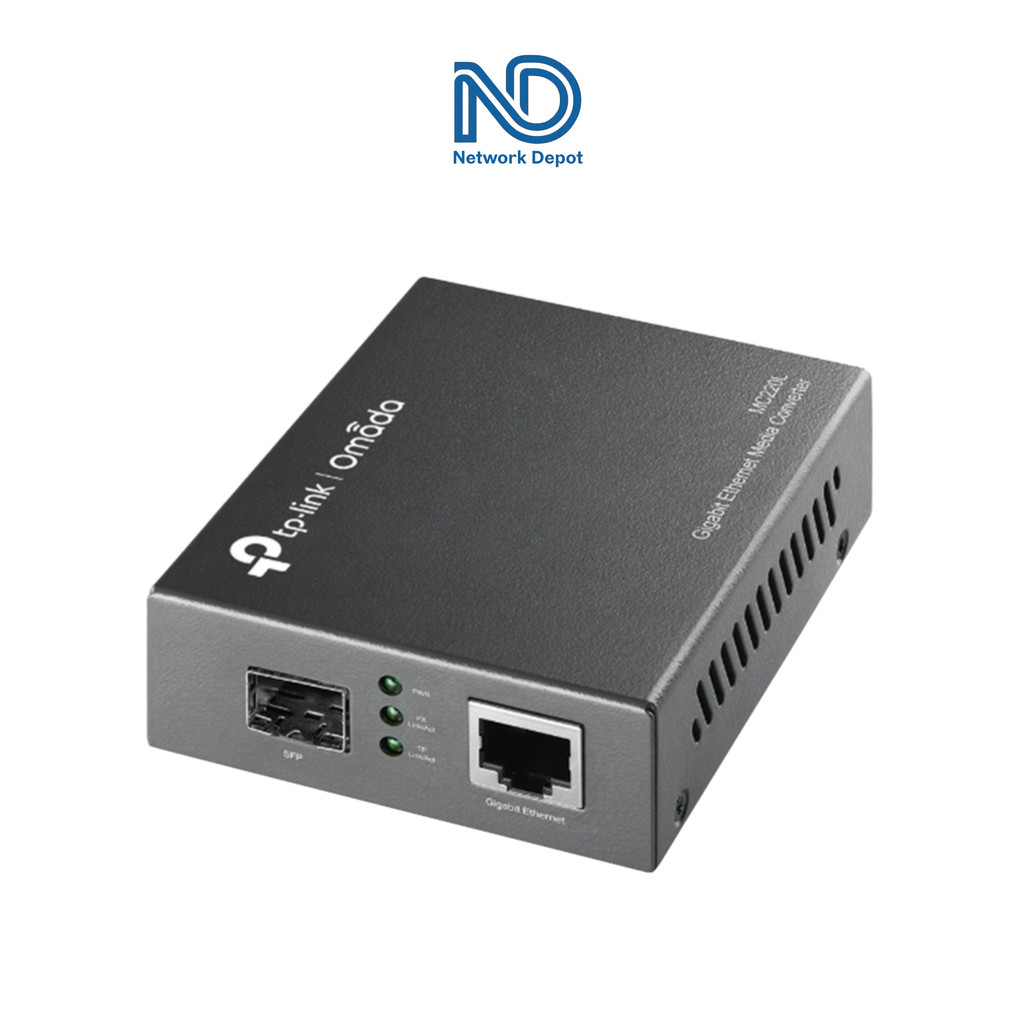 TP-Link MC220L -Gigabit RJ45 to 1G SFP MediaConverter, upto 0.55km for ...