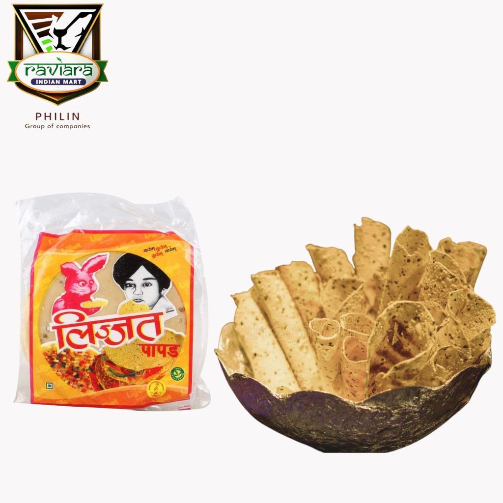 Lijjat Papad (Papadam) 200g perfect for Snack From India | Shopee ...