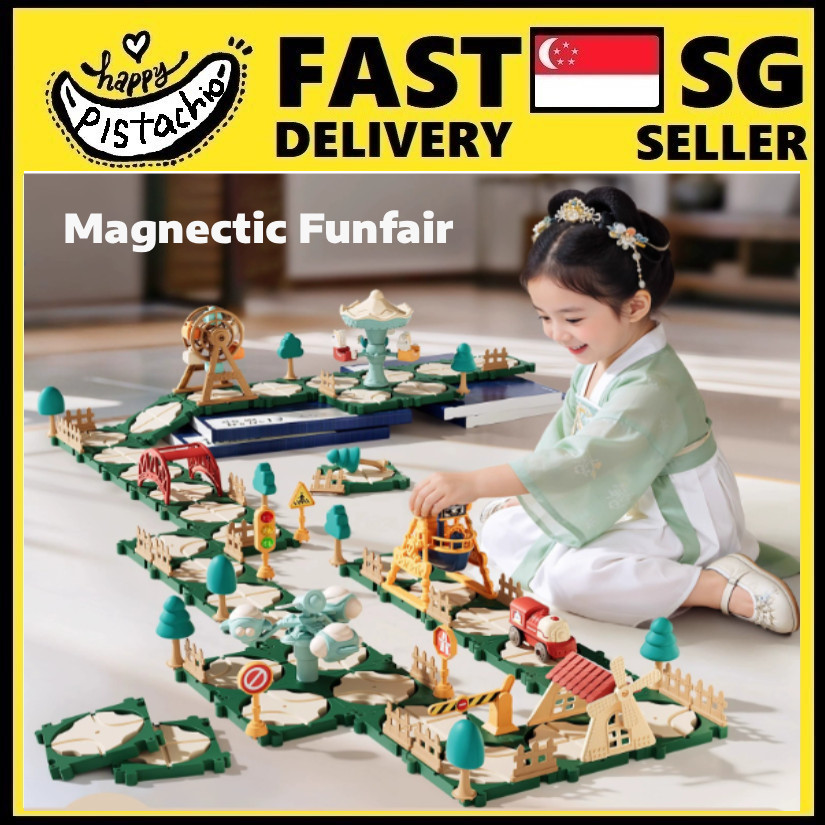 Magnetic Train Electric Train Set Flexible Race Track for Kids Monorail ...