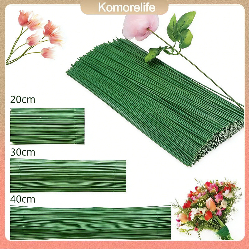 100pcs 40CM Wire Mesh Flower Material Diy Flower Diameter Green Wire ...