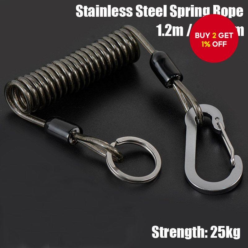 Stainless Steel Wire Anti-Lost Rope for Outdoor Fishing - Portable ...