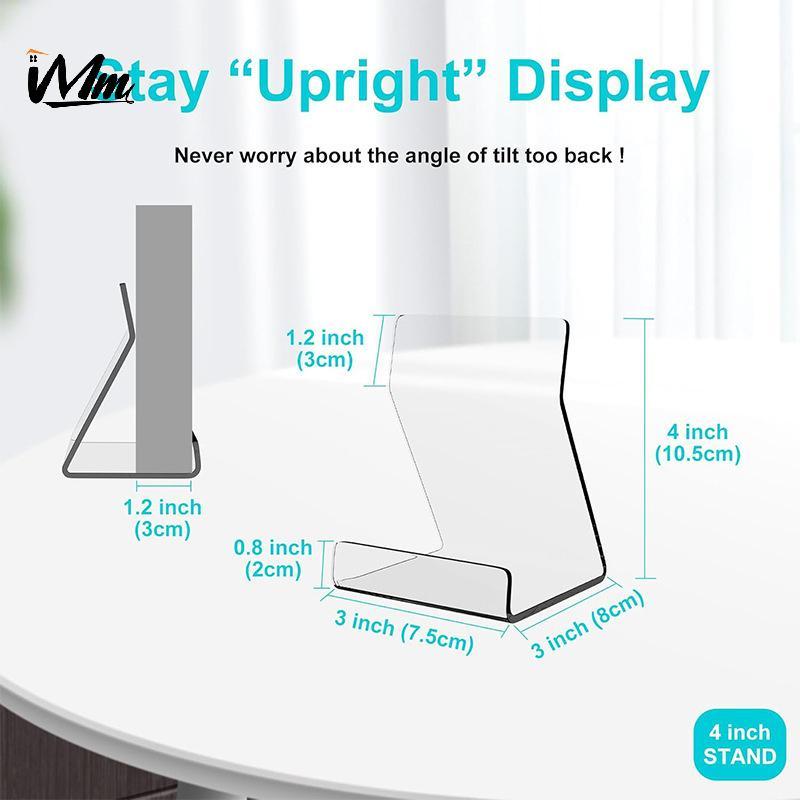 [IMM] 1/2/6 Pcs Transparent Display Stand Book For Shelf Desktop ...