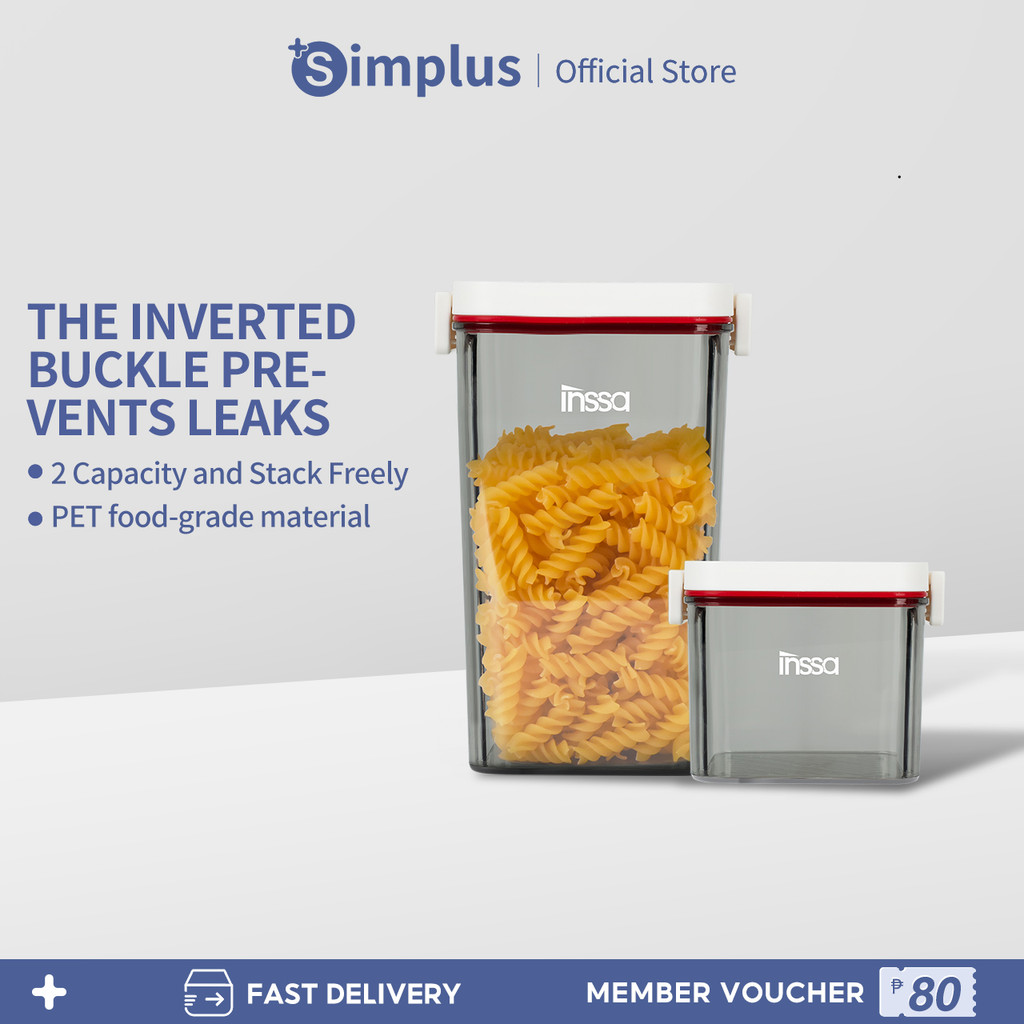 Simplus Airtight Food Storage Containers 1240ml and 600ml 2 Pcs ...