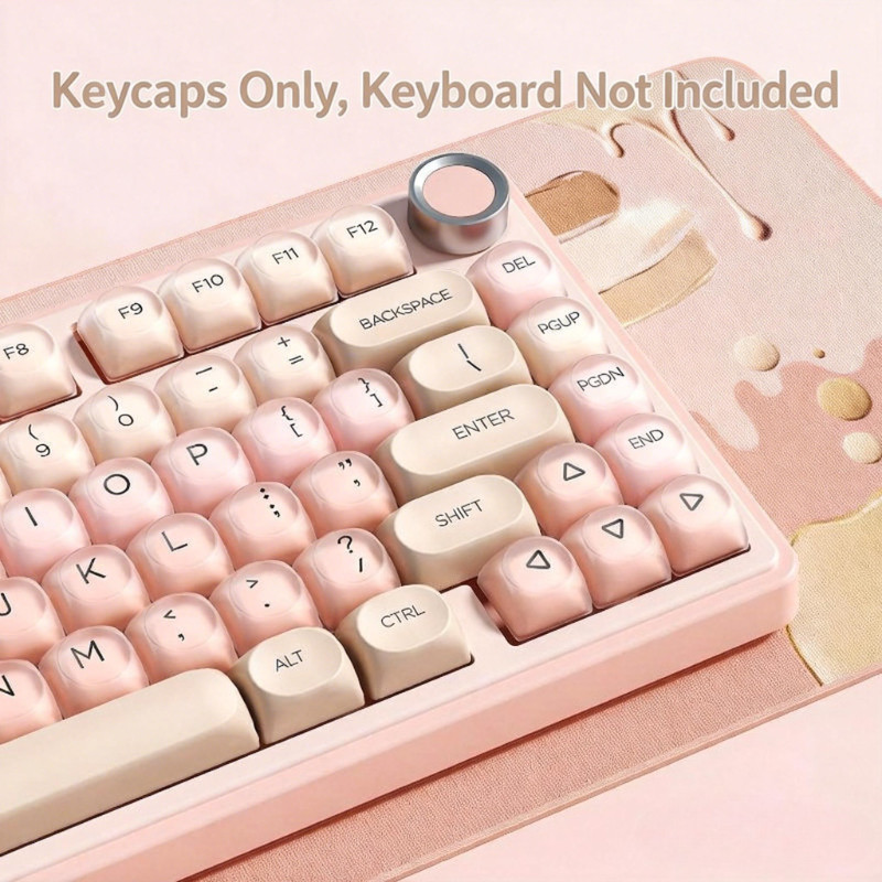 AULA Pink PBT Keycaps Set 132 Keys | Matte Finish | HOA Profile | for ...