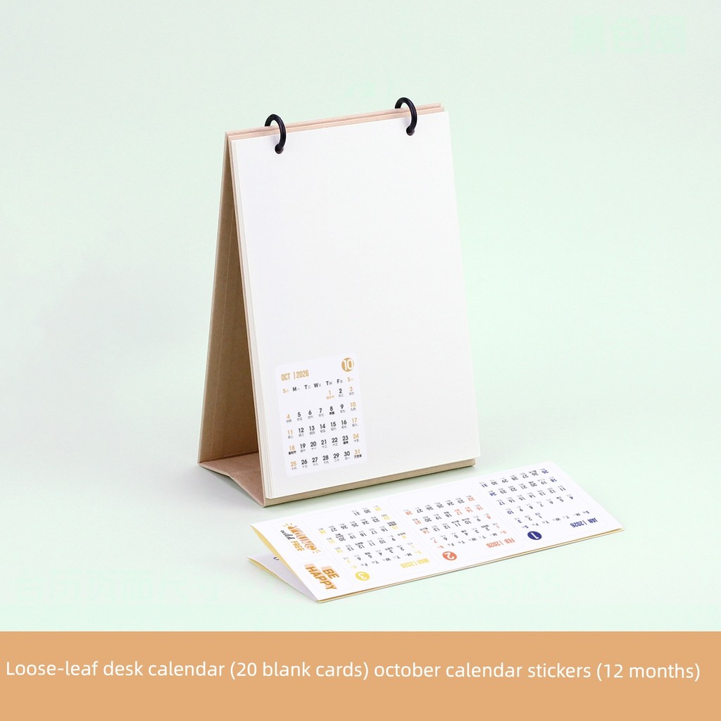desk calendar table calendar 2026 Self-made hand-painted desk calendar ...