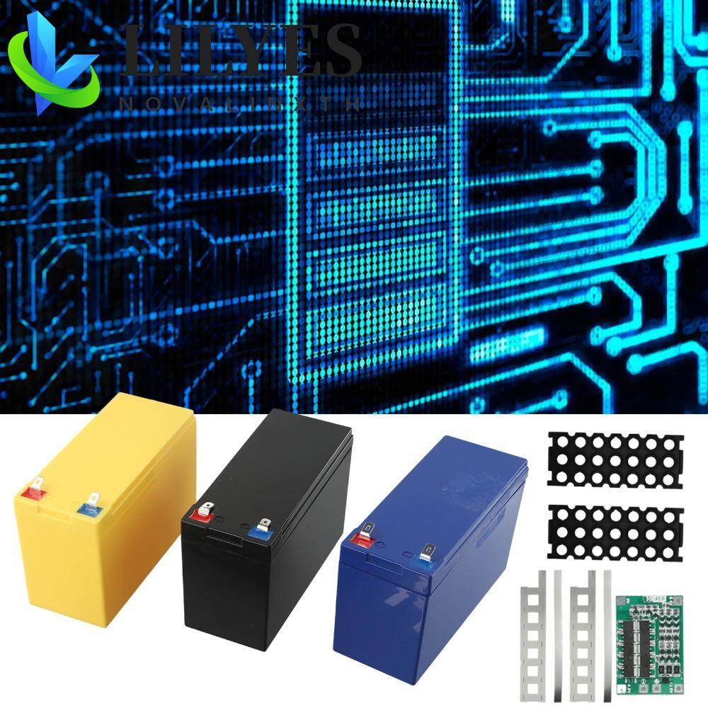 LILYES 18650 Cells ABS Storage Box, 12V Lead Acid Battery Box Colorful ...