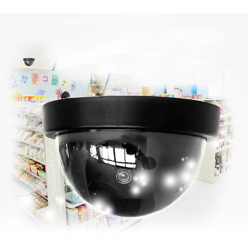 Dummy Fake Surveillance CCTV Security Dome Camera with flashing red LED ...