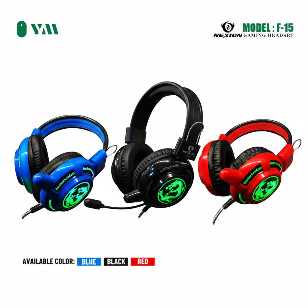YYM | Nexion F-15 RGB Gaming Wired Headset With Mic Over Ear Noise ...