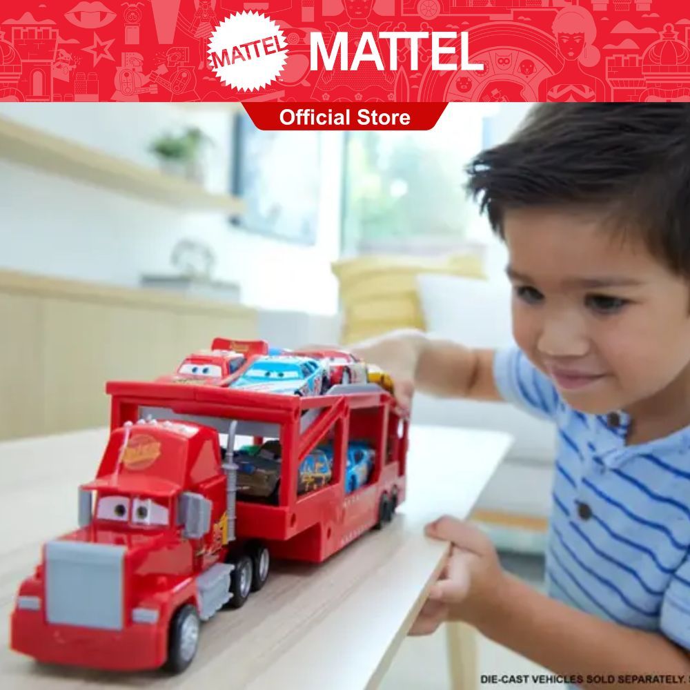 Mattel Disney Pixar Cars Mack Transporter Playset Holds upto 12 vehicle ...