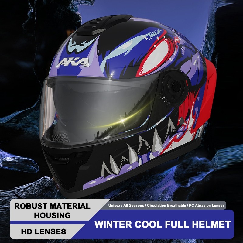 AKA Anime 907 Dual Mirror Full Face Helmet Unisex with ICC | Shopee ...