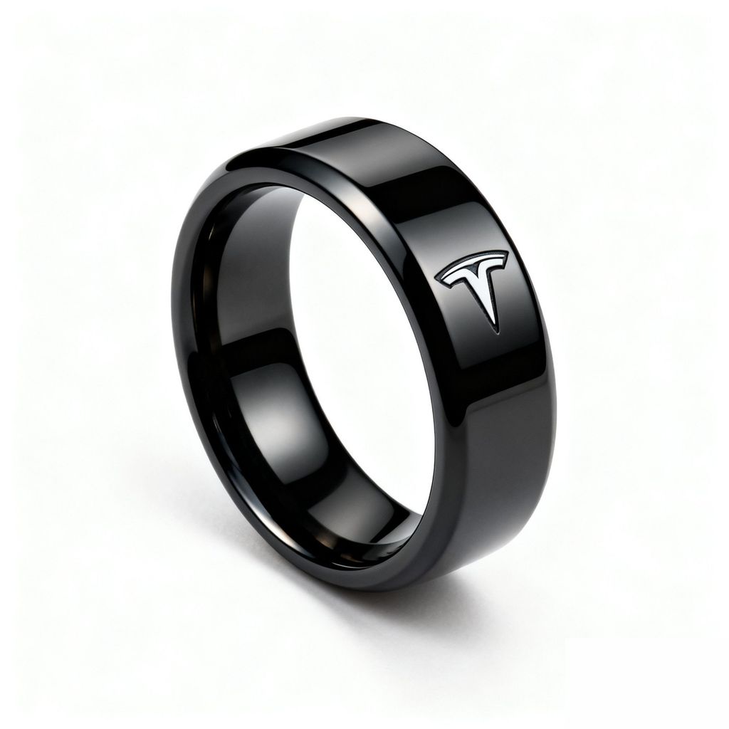 Tesla Model3/Y/X/S NFC Key Black White Ring Ceramic Ring Original ...