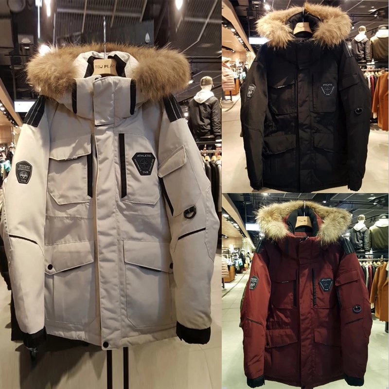 Running Man Style Down Jacket Canada Goose Unisex Couple Parka Workwear ...