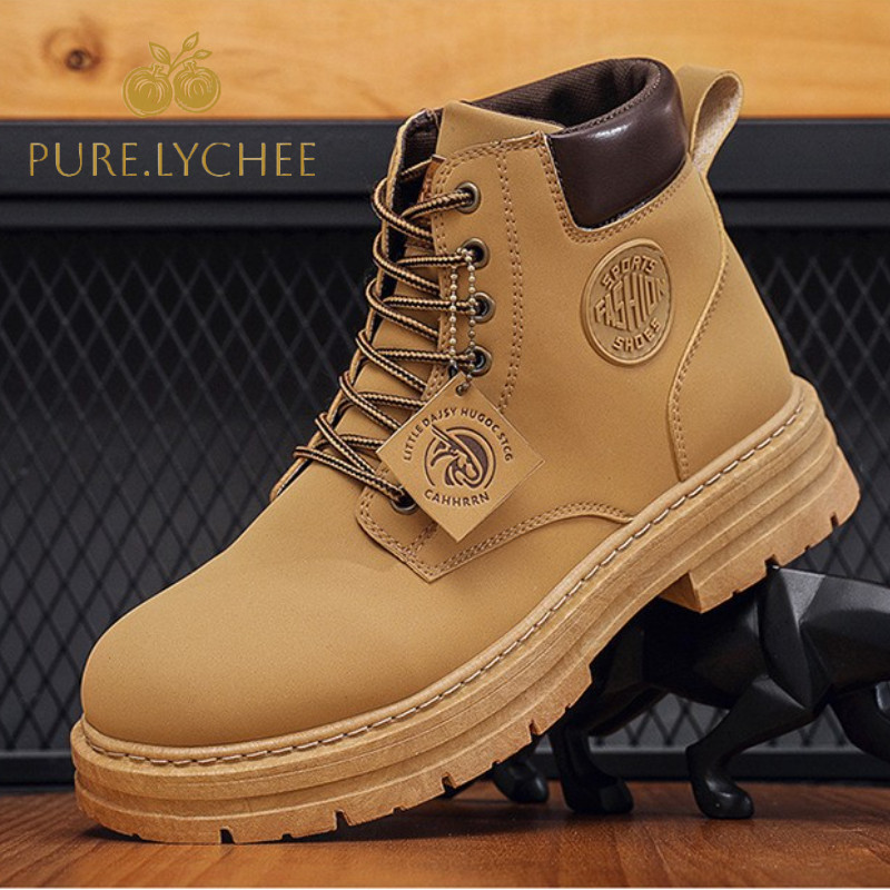 Long Boots for Men Retro Fashion Boots Waterproof Tactical Boots for ...