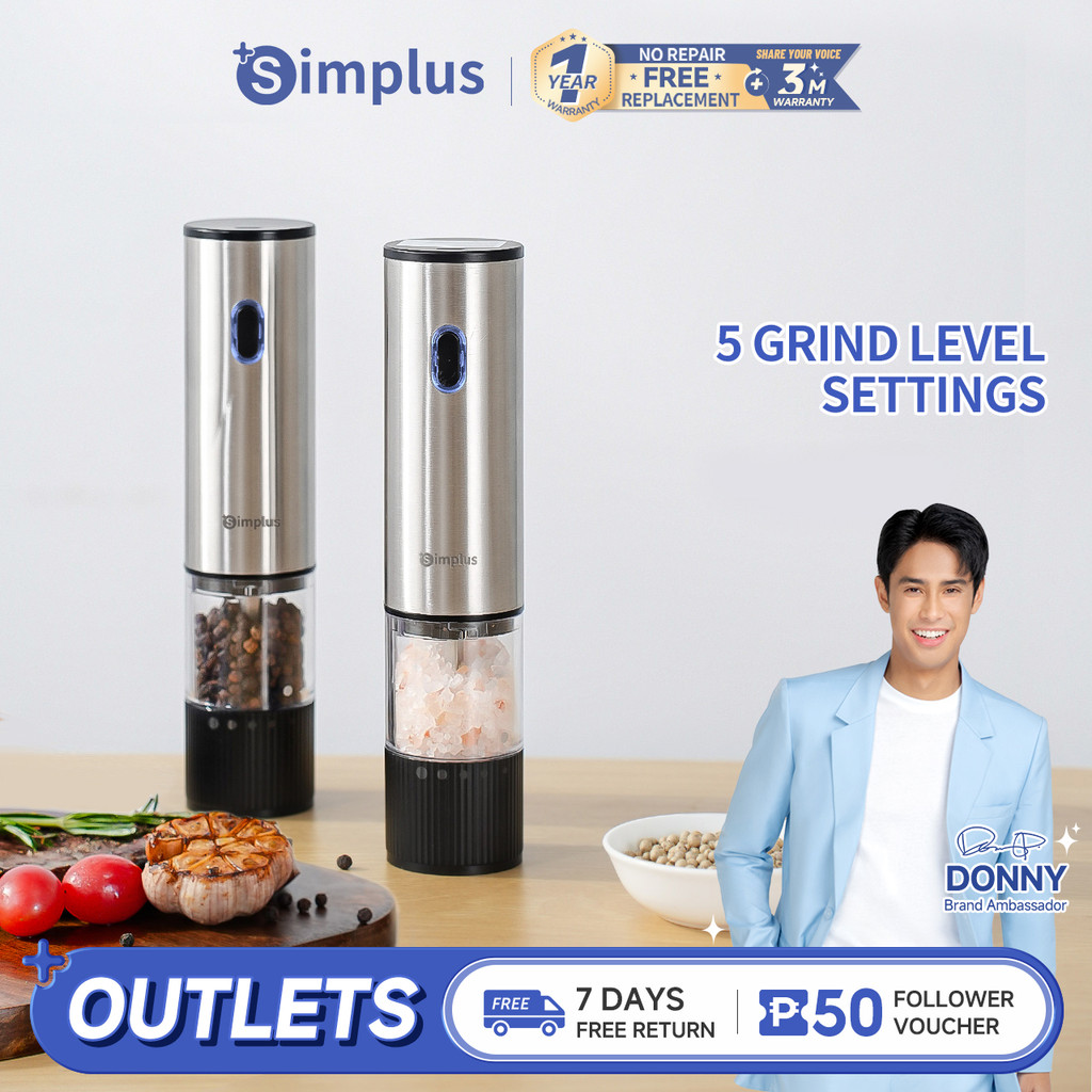 Simplus Electric Salt and Pepper Grinder Electric Pepper Grinder ...