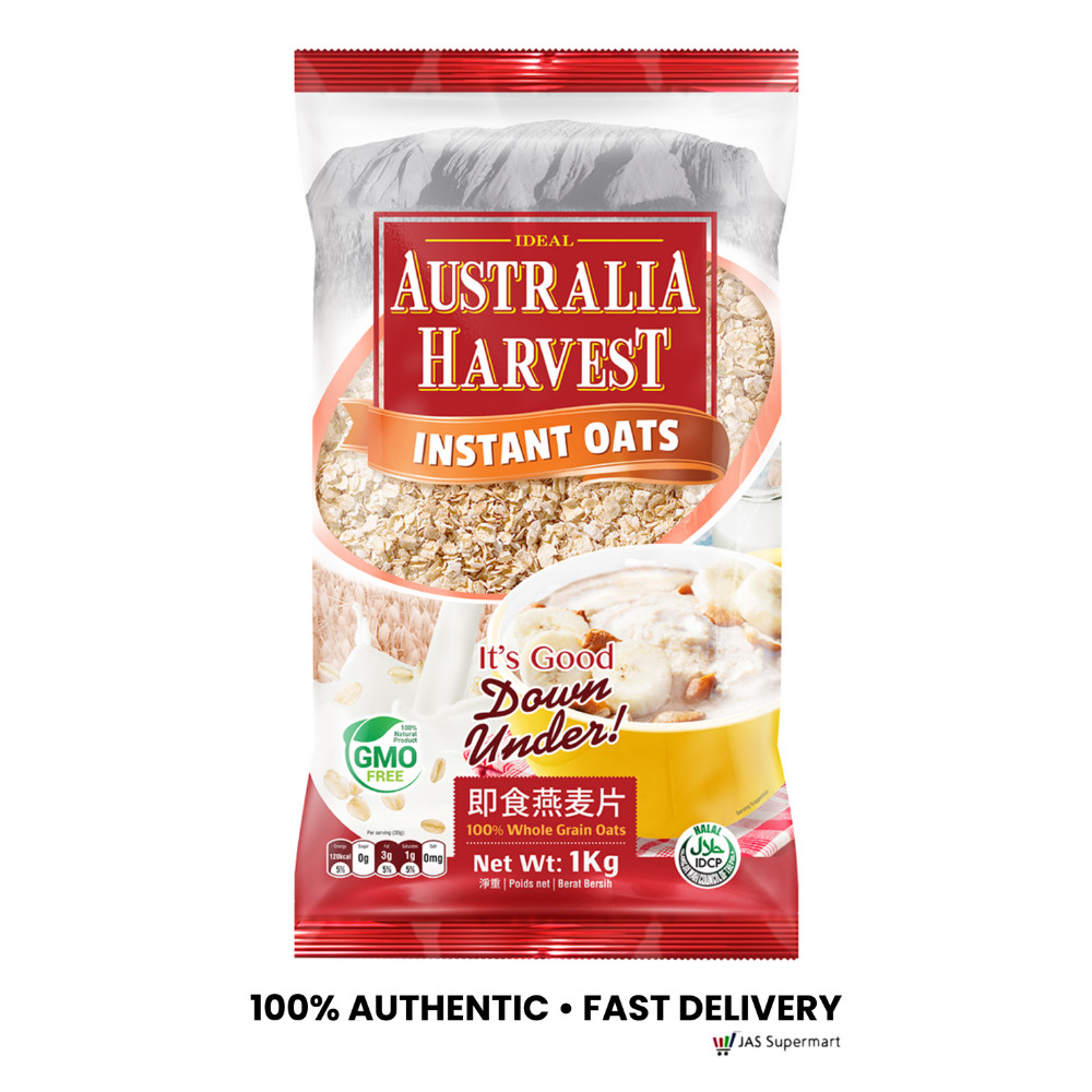 Australia Harvest Instant Oats 1kg – Healthy Wholegrain Oatmeal for ...