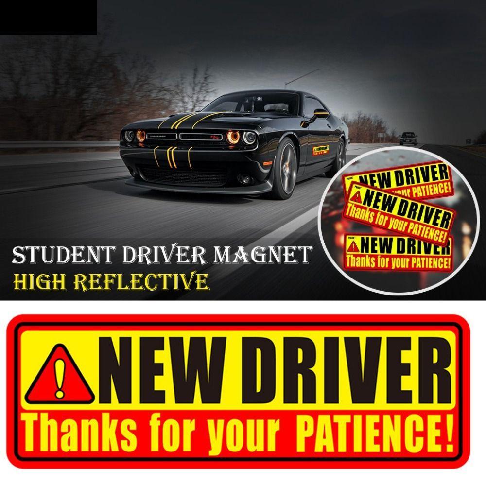 QQMALL Student Driver Magnets Stickers, Student Driver Adhesive Tape ...