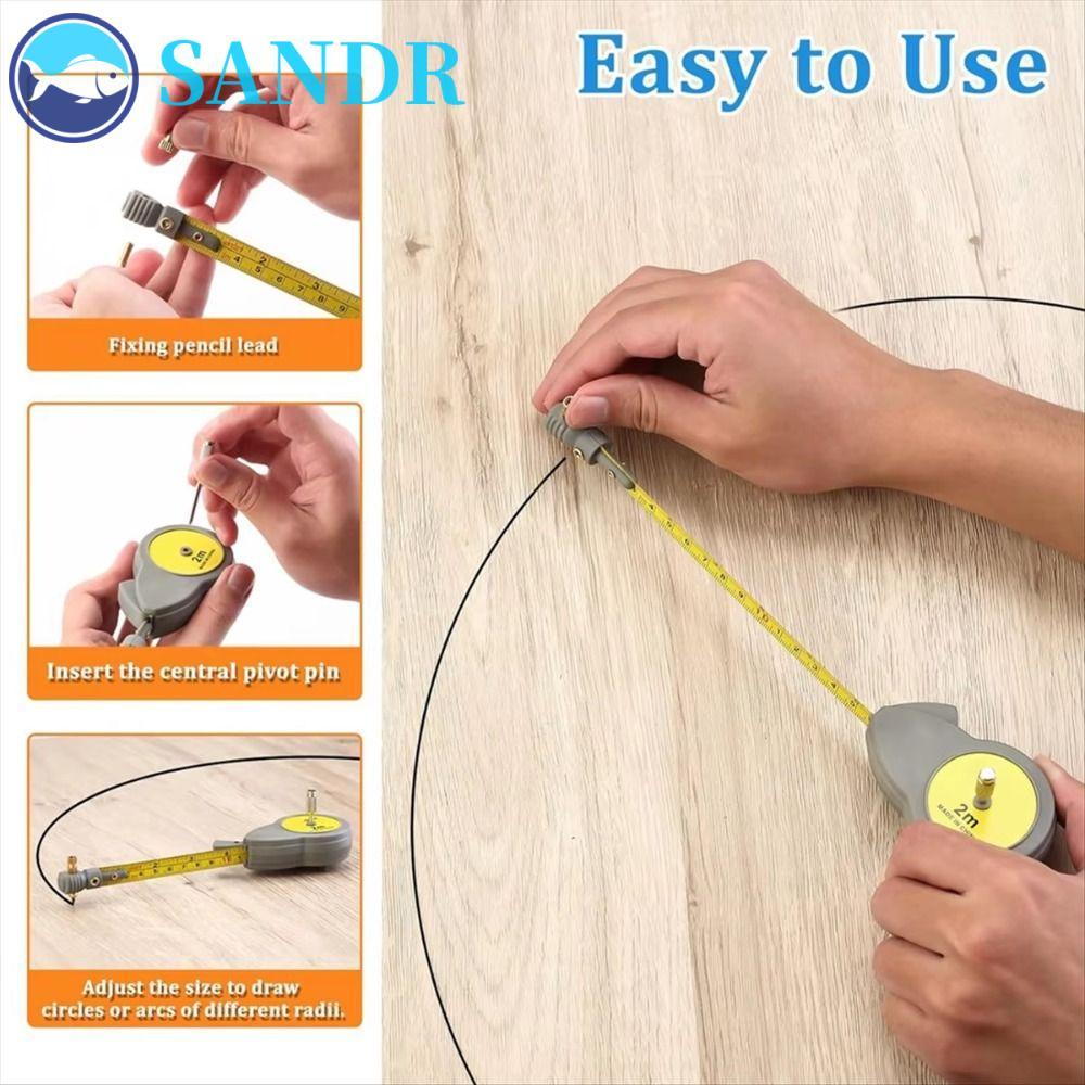 SANDR Compass Geometry Tool, Special Tape Measure Linear Measurement ...