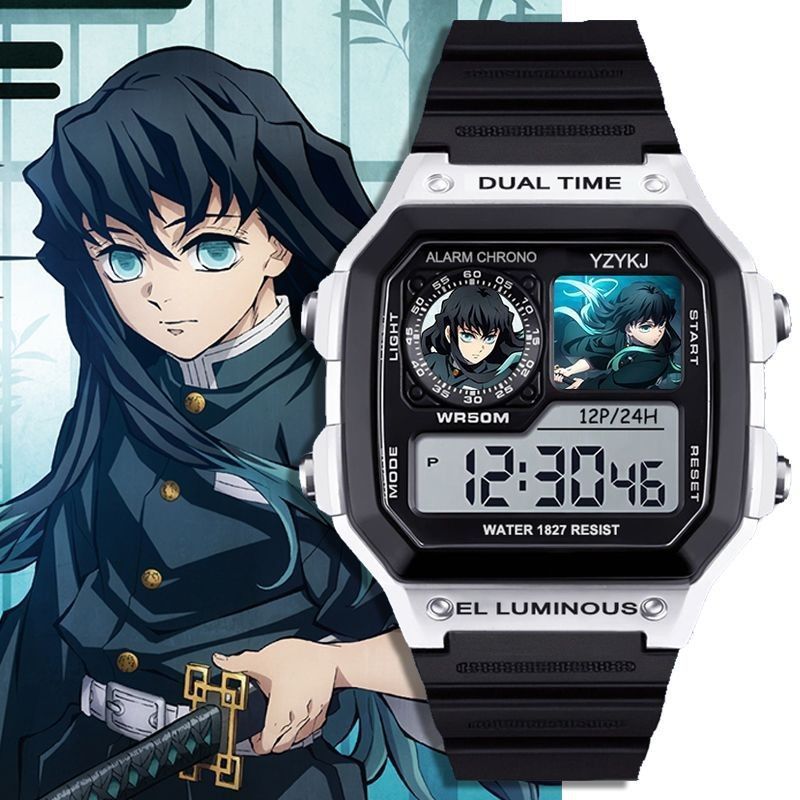 Children Electronic Watch Demon Slayer Chronograph Watch Student Wrist ...