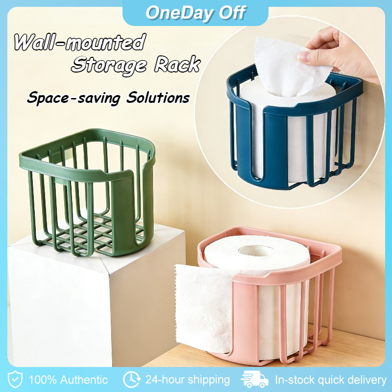 Tissue Holder Wall Mount Suction Cup Waterproof Punch-Free Bathroom ...
