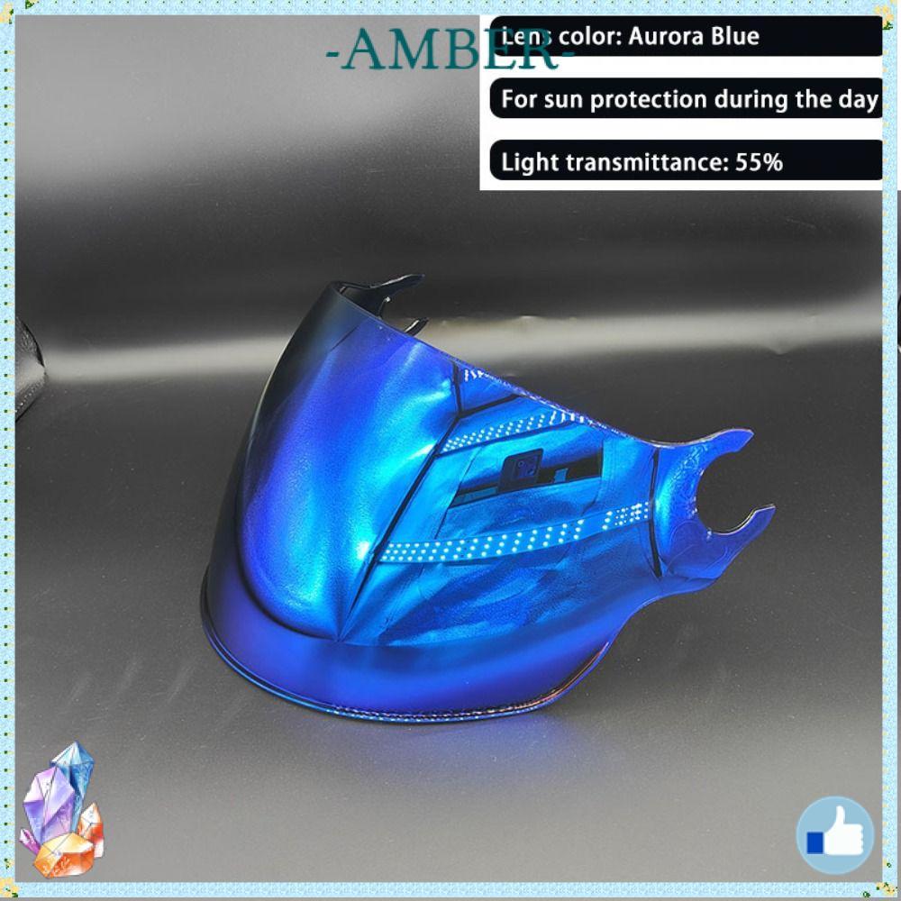 AMBER1FLMW LS2 Helmet Visor, Helmet Parts Mirrored Replacement Helmet ...