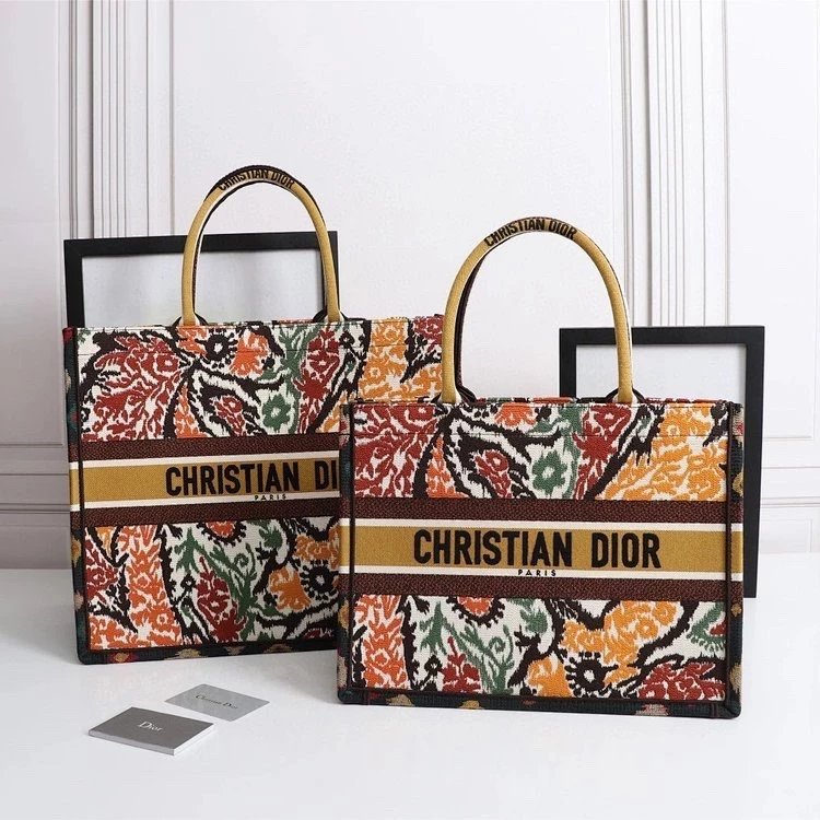 DIOR Small Medium Embroidered Maple Leaf Tote Bag Book Tote Shopping ...