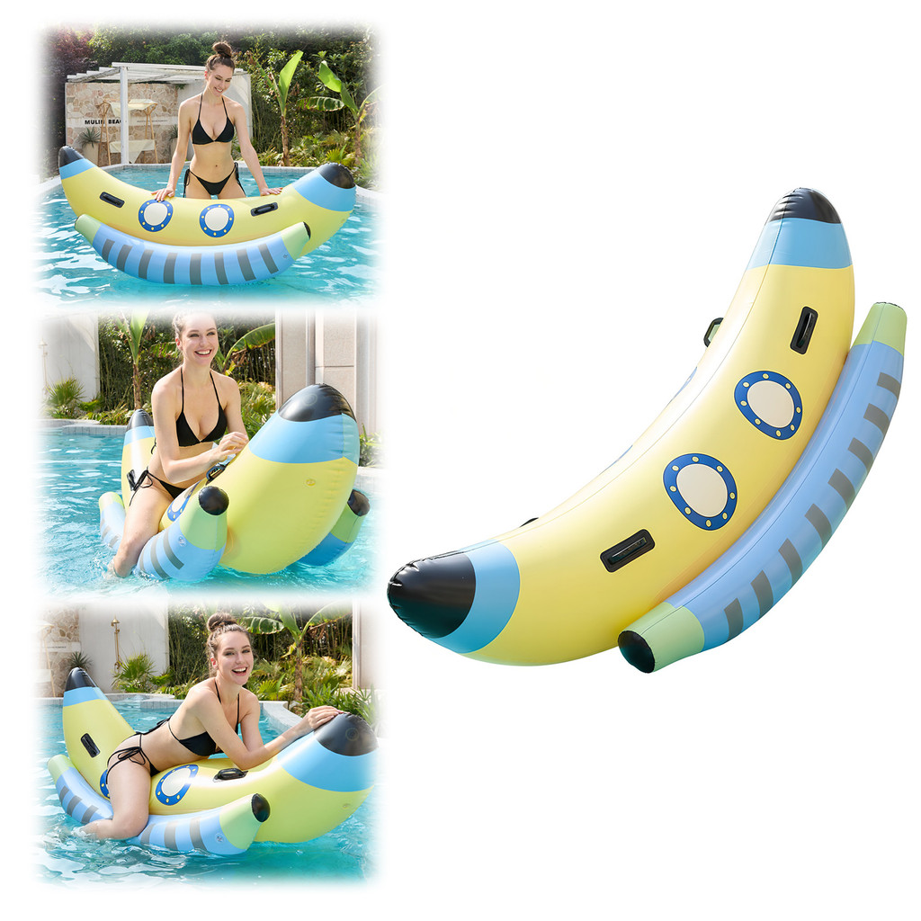 PVC Banana-Shaped Inflatable Water Recliner Multi-Purpose Foldable ...
